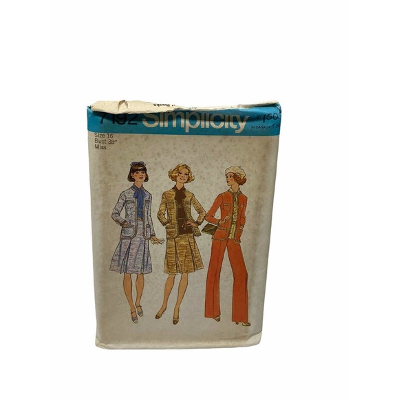 Simplicity | Other | Simplicity 792 Misses Suit Pantsuit Blouse Sewing ...